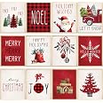 Amazon.com: Justforjoyful 12Pcs Christmas Wall Art Prints Classic Merry ...