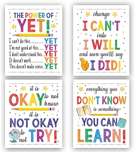 Growth Mindset Wall Art ,Motivational Wall Art, Inspirational Quotes ...