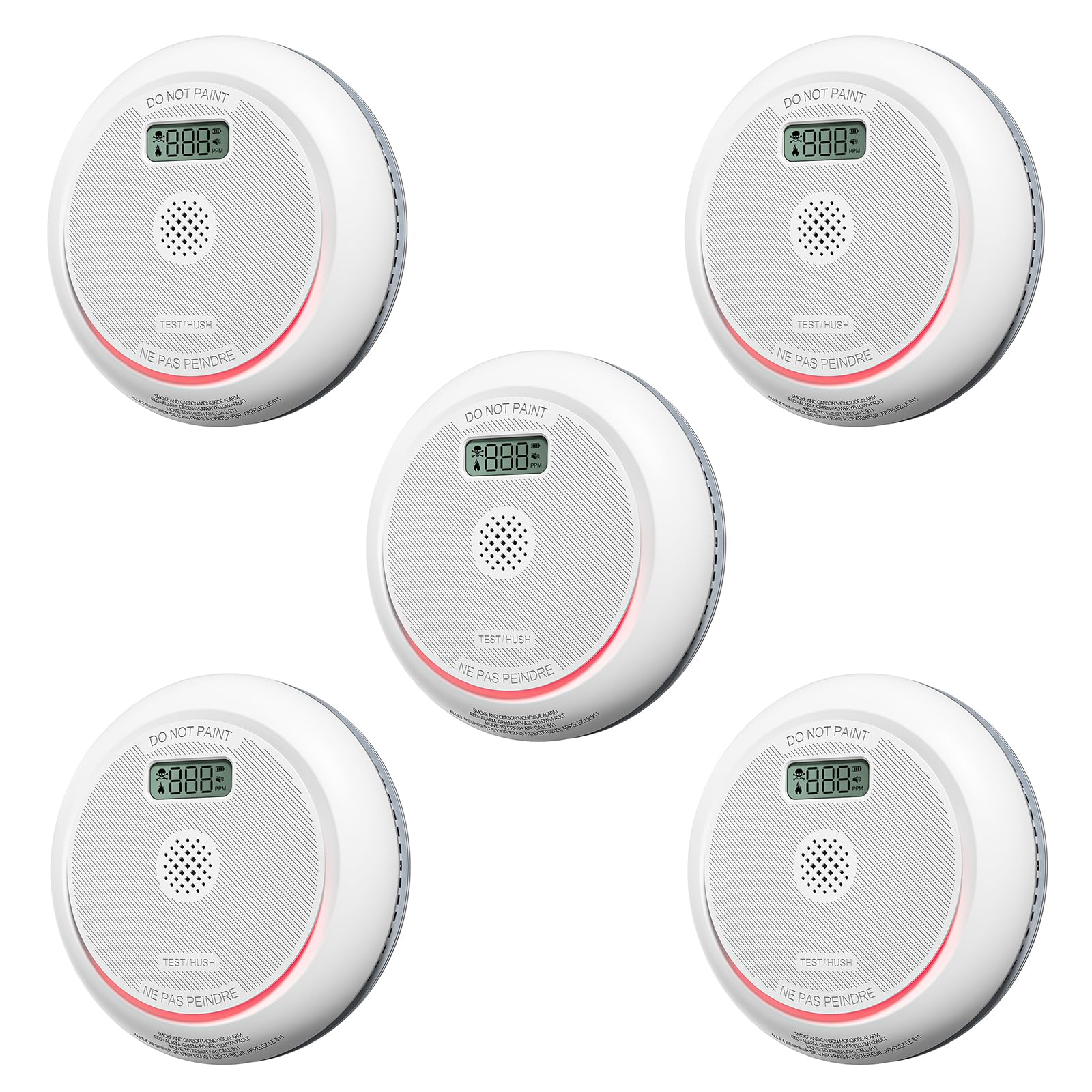 Siterlink and Carbon Monoxide Detector Combo with LCD Display, 2 in 1 ...