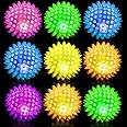 Amazon.com: 9 Pack Light up Spike Rubber Ball,Blinking Spiky Bouncy ...