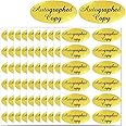Amazon.com : 1008 PCS 'Autographed Copy' Stickers - 1 x 2 Inch Oval ...
