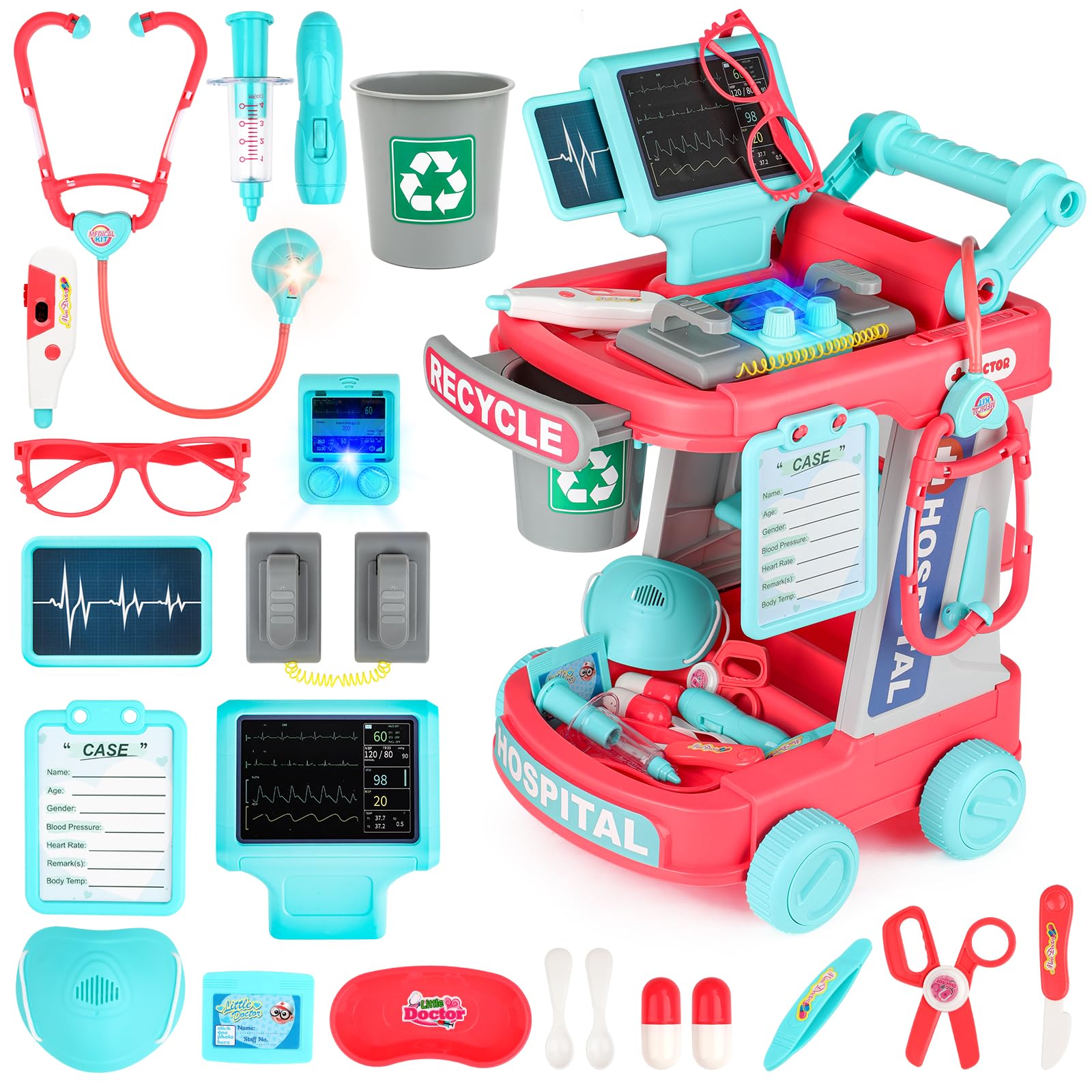 Mua deAO Toy Doctor Kit for Kids Ages 3+, Deluxe Pretend Play Medical ...