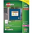 Amazon.com : Avery Durable White Cover Up ID Labels for Laser Printers ...