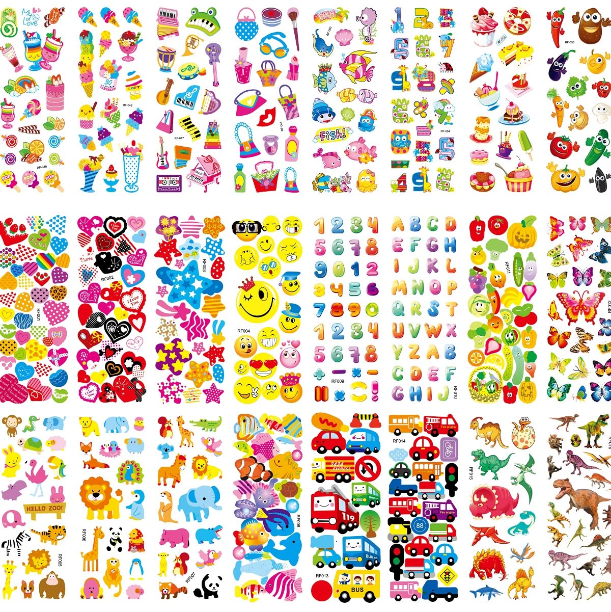 Mua Stickers for Kids Puffy Kids Stickers Sheets 48 Different Bulk ...