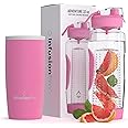 Amazon.com: Infusion Pro 32 oz Fruit Infuser Water Bottle with ...