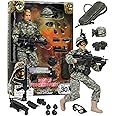 Amazon.com: Click N' Play Military 12-Inch Action Figures Set, Clothes ...
