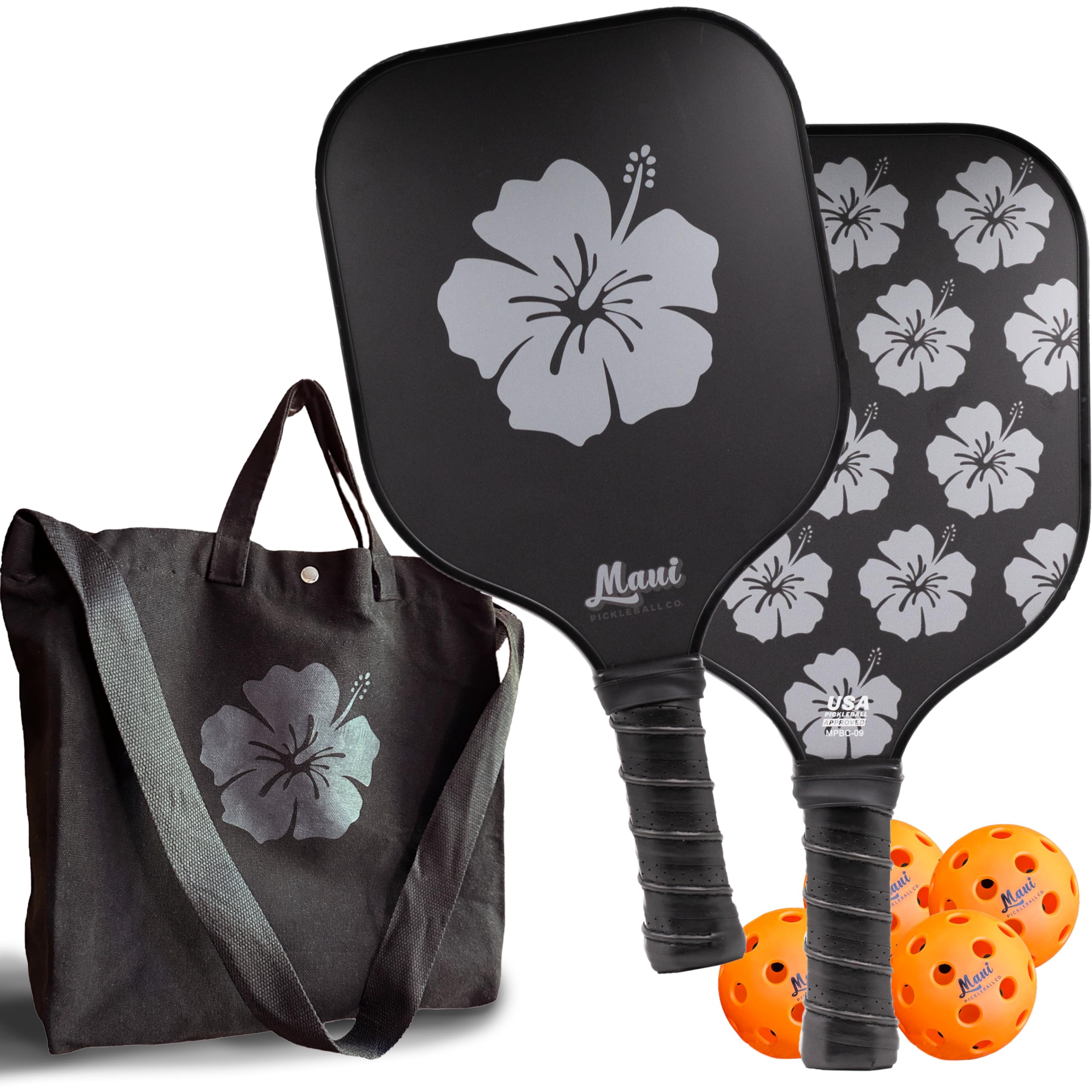 Pickleball Paddles Set of 2, 2024 USAPA Approved, Carbon Fiber with ...