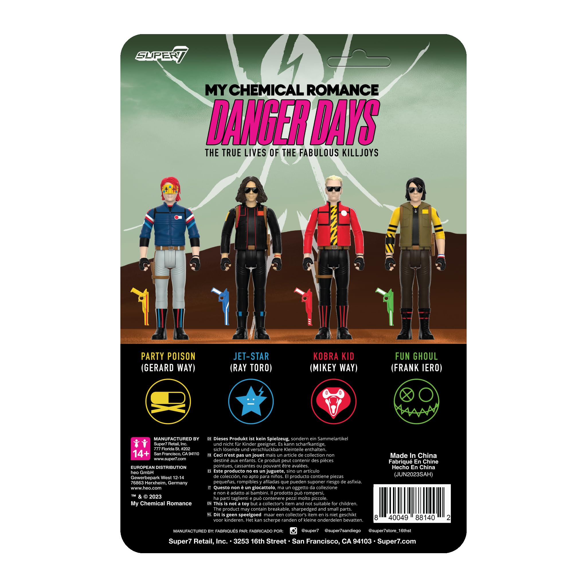 Mua Super7 My Chemical Romance Danger Days Party Poison Gerard Way - 3. ...