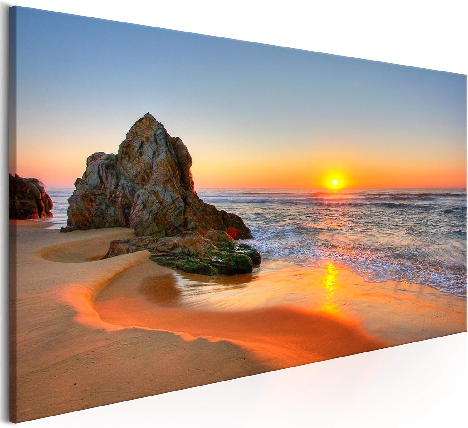 decomonkey Bilder Sonnenuntergang 120x40 cm 1 Teilig Leinwandbilder Bild auf Leinwand Vlies ...