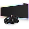 Amazon.com: RGB Gaming Mouse Pad and Venus Pro RGB MMO Wireless Gaming ...