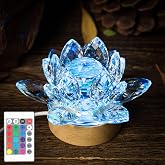TENGFENG LED Crystal Lotus Flower Lamp – USB Powered Buddha Light for ...
