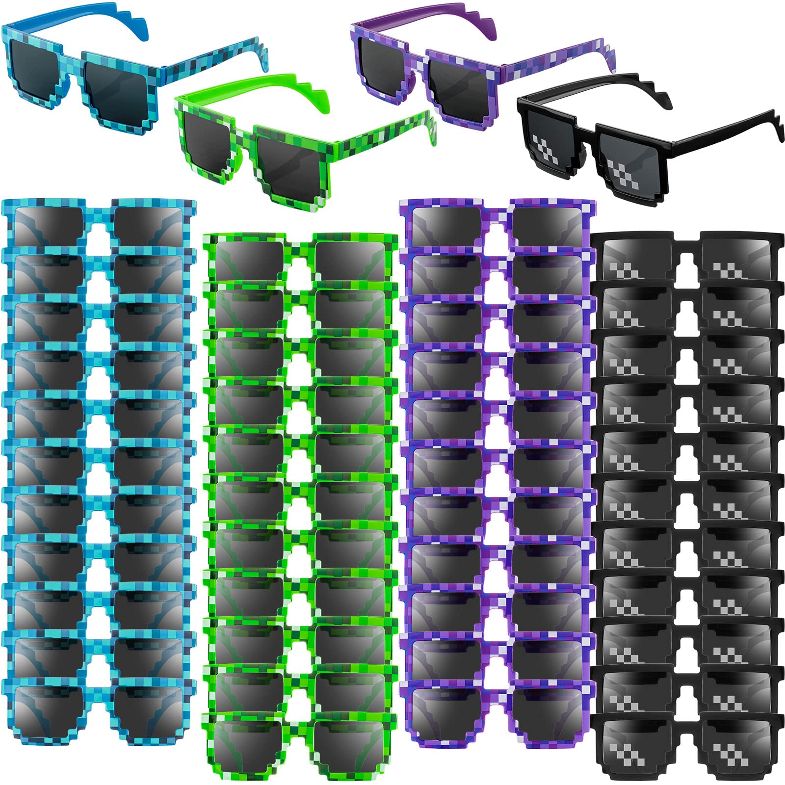 Mua Konohan 44 Pairs Pixel Sunglasses Retro Gamer Sunglasses 8 Bit ...