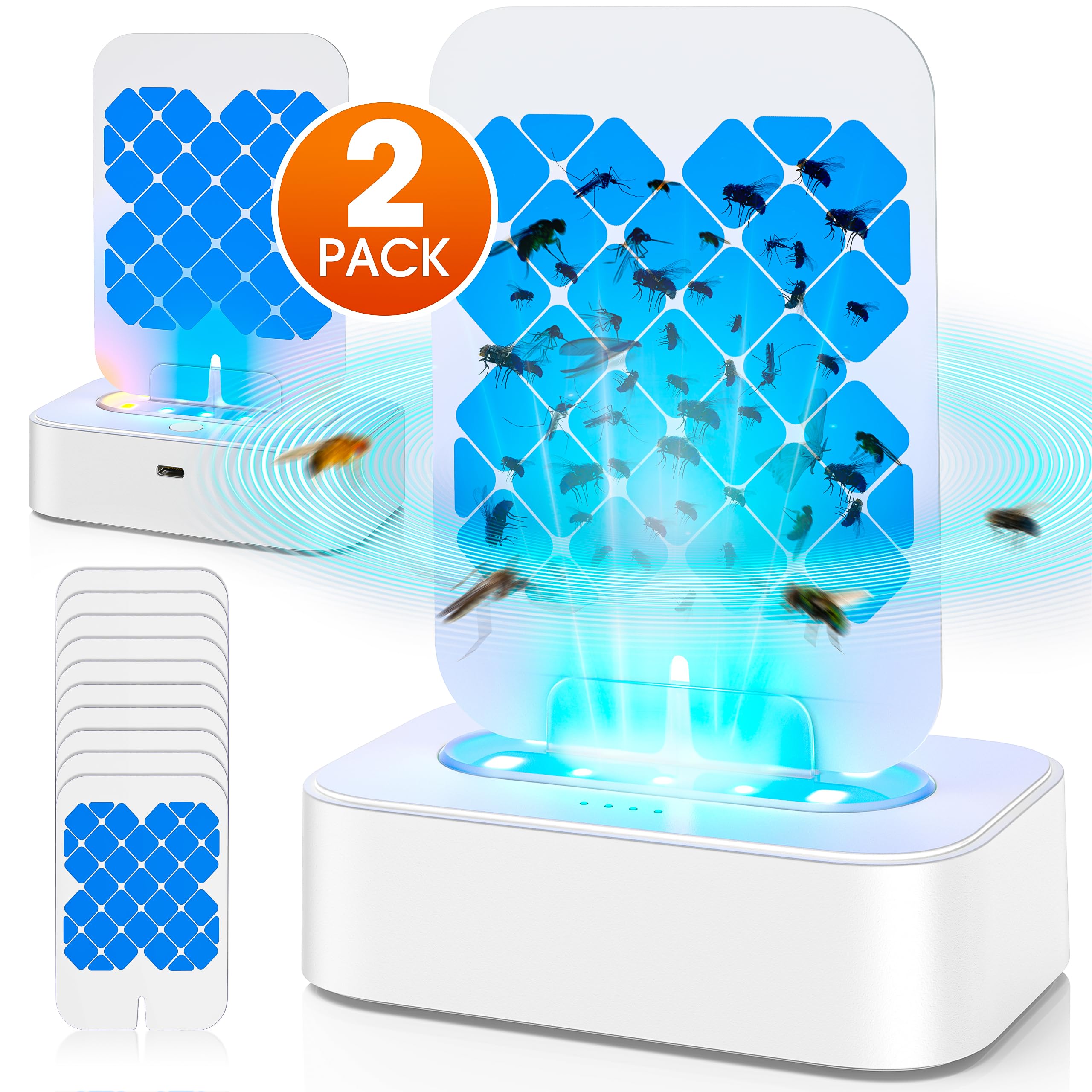 Fruit Fly Traps for Indoors, Rechargeable Gnat Traps for House Indoor ...