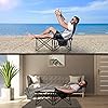 XGEAR 2 in 1 Camping Chair with Footrest Recliner Folding Chaise Lounge ...