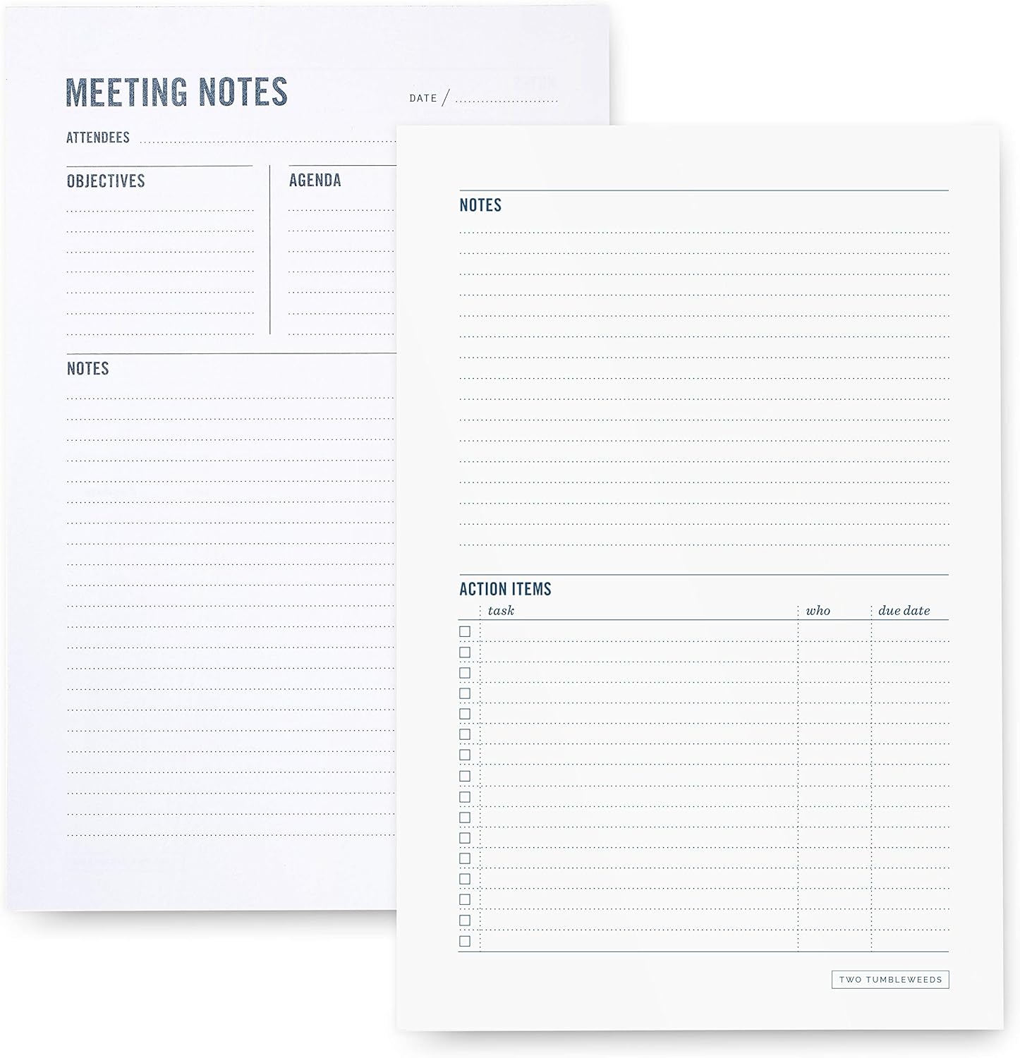 Amazon.com : Meeting Notes Notepad - Modern Work Meeting & Project ...