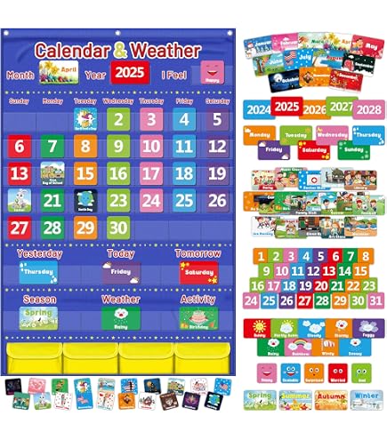 Office Supplies Classroom Pocket Chart Monthly Classroom Pocket ...