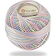 Amazon.com: Variegated Pastels - Yarn Art Tulip Size 10 Microfiber ...