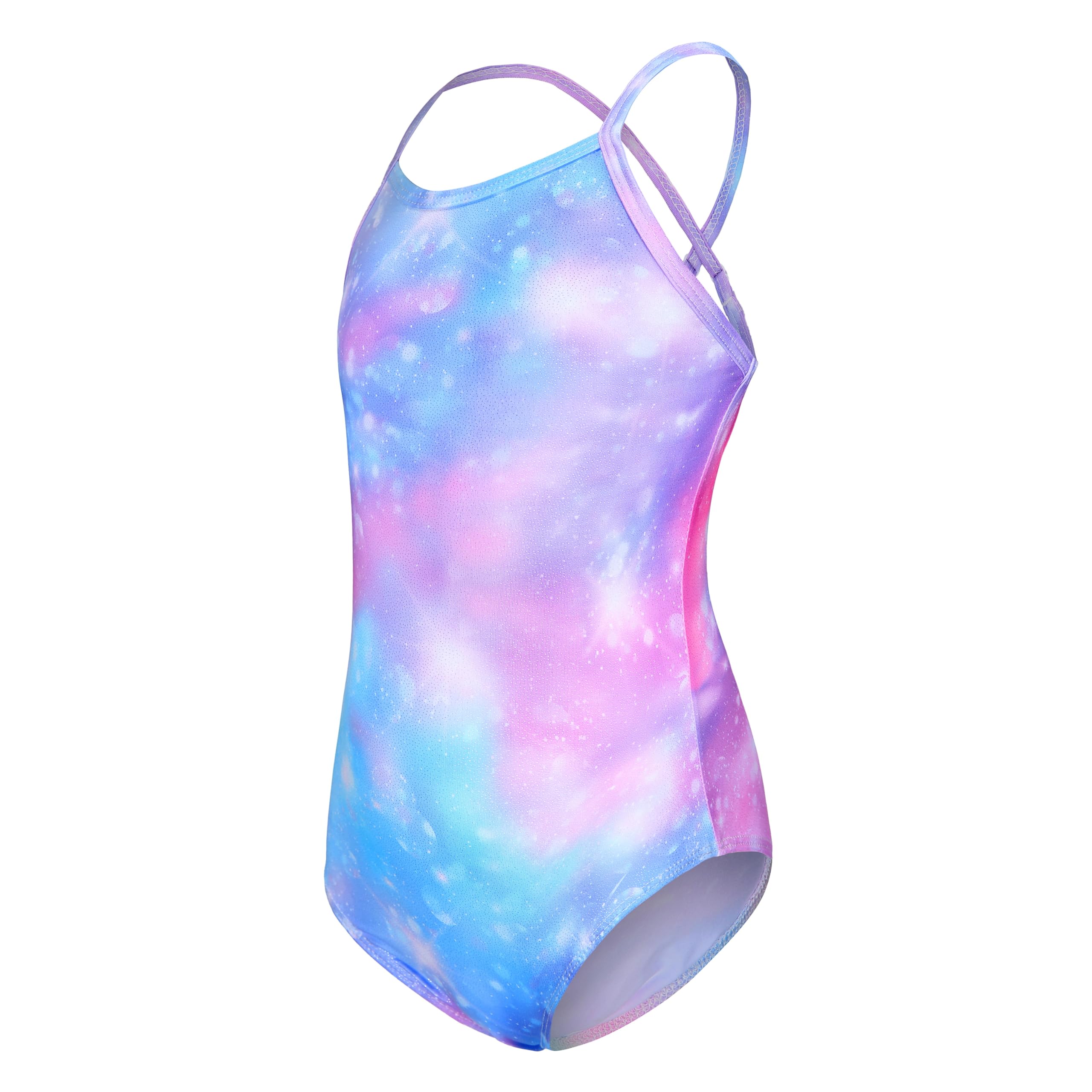 KSK KAISHEK Girls Sparkle One Piece Swimsuits Crossback Swimwear Beach ...