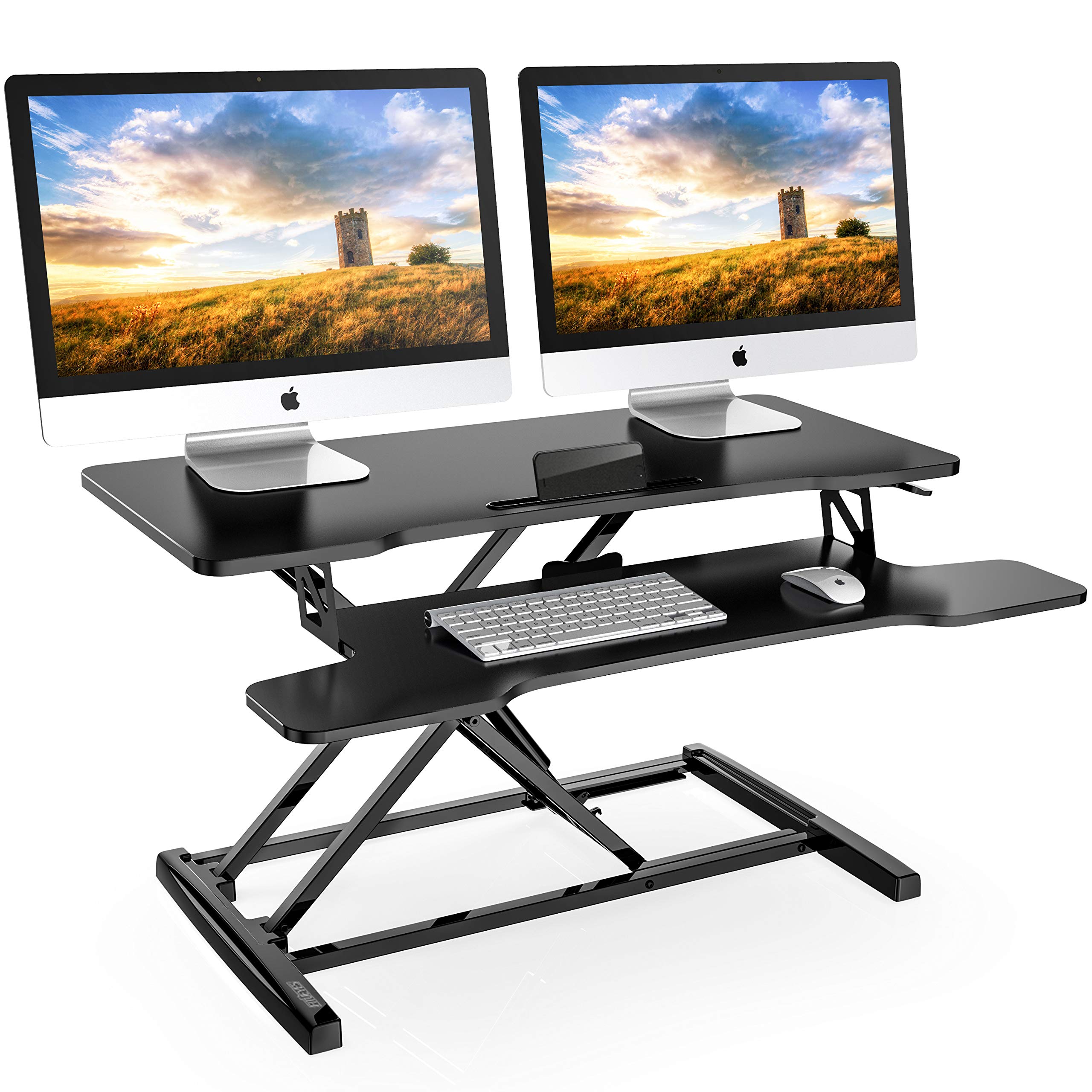 FITUEYES Height Adjustable Standing Desk 32 Wide Sit To Stand FITUEYES Height Adjustable Standing Desk 32 Wide Sit To Stand