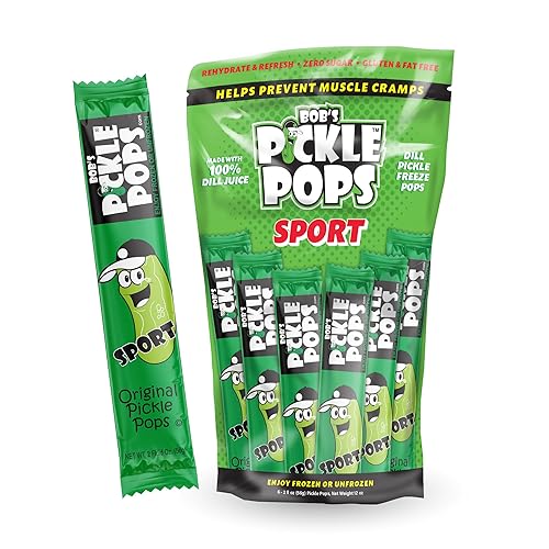 Bob's Pickle Pops - Original Dill Juice Flavor Ice Pops - Pre Workout ...