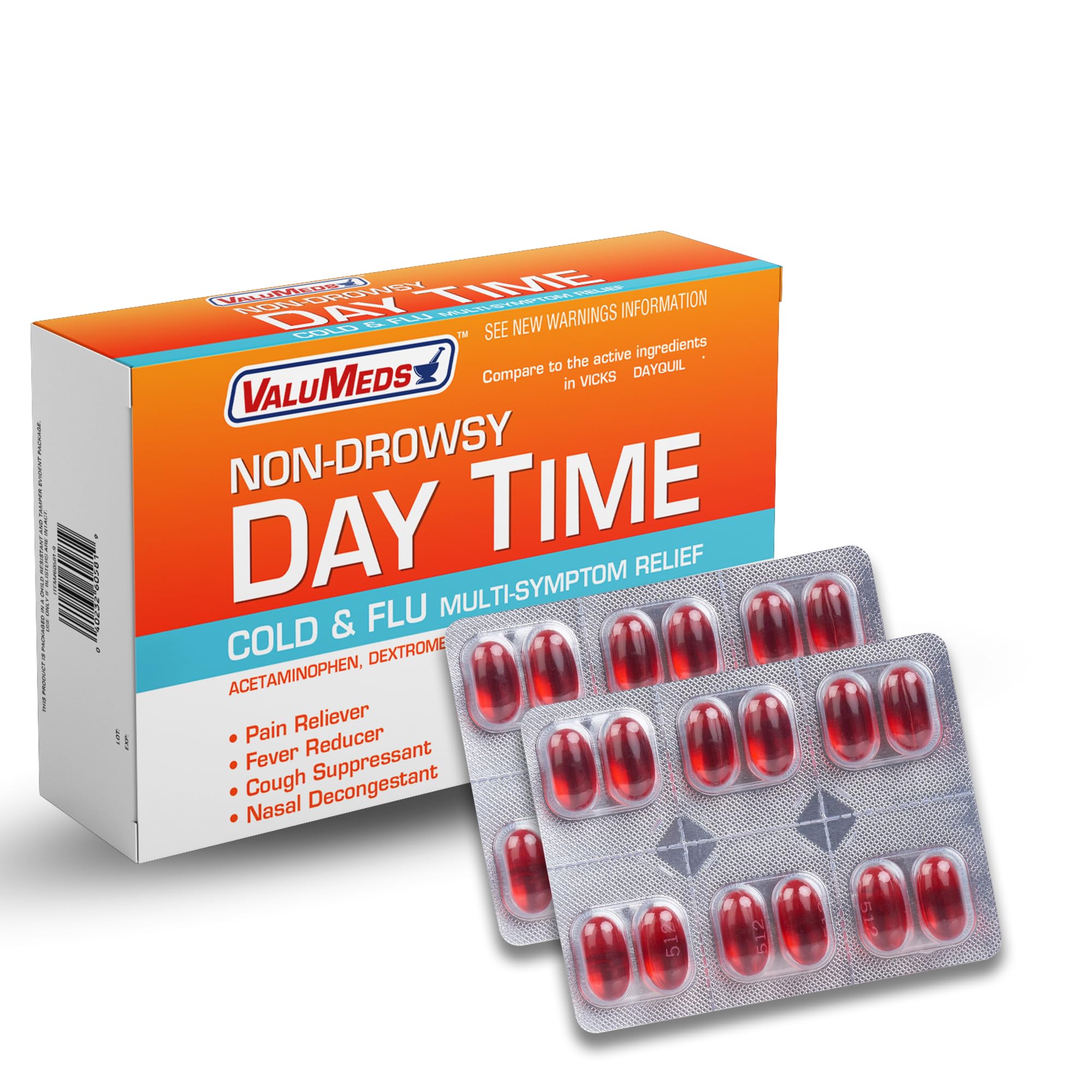 Mua ValuMeds Daytime Cold & Flu Medicine for Adults | Multi-Symptom ...