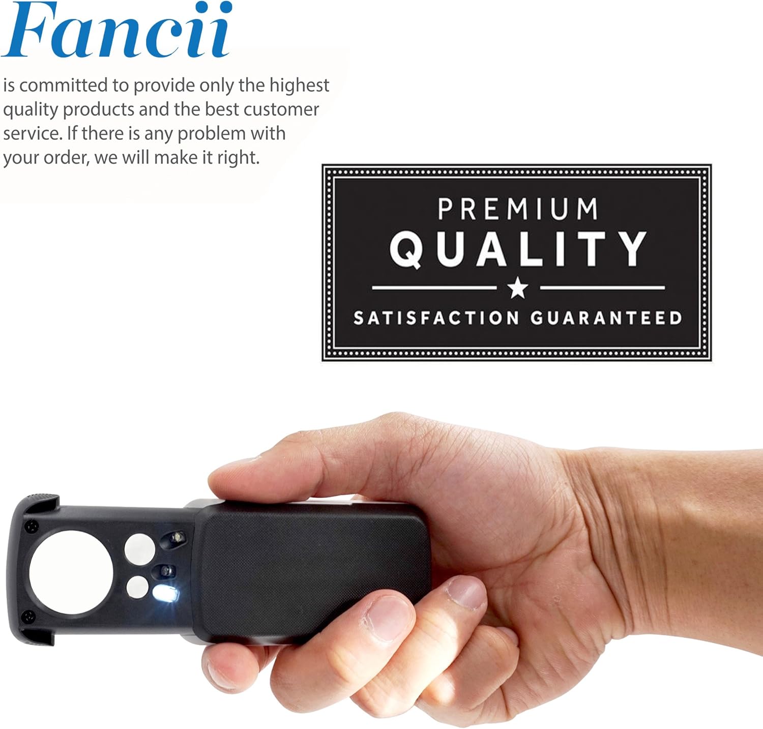 Fancii Optics LED Lighted Slide Out Pocket Magnifying Glass – 10X 20X ...