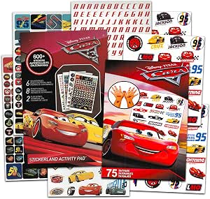 Amazon.com: Disney/Pixar Cars Stickers and Tattoos Party Favor Pack ...