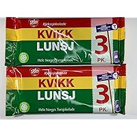 Amazon.com : Kvikk Lunsj Freia Norwegian Melkesjokolade Milk Chocolate ...