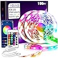 Volivo Led Strip Lights 100ft (2 Rolls of 50ft) Smart Light Strips with ...