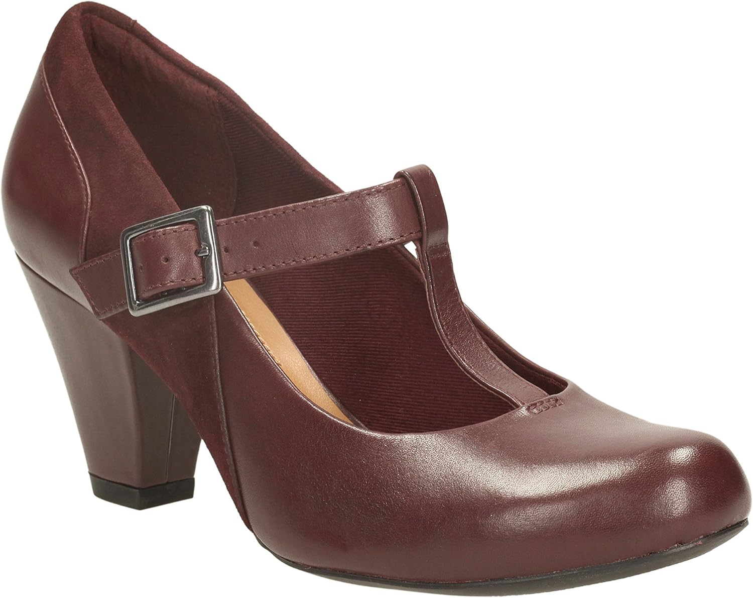 Buy Clarks Burgundy Leather Formal Shoes - 5.5 UK (39 EU) (26111619) at ...