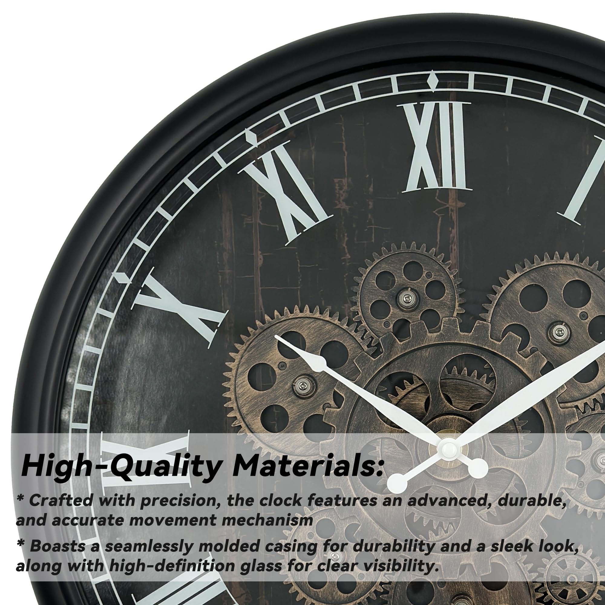 Mua 15 Inch Gear Clock With Real Moving Gears, Steampunk Clock ...