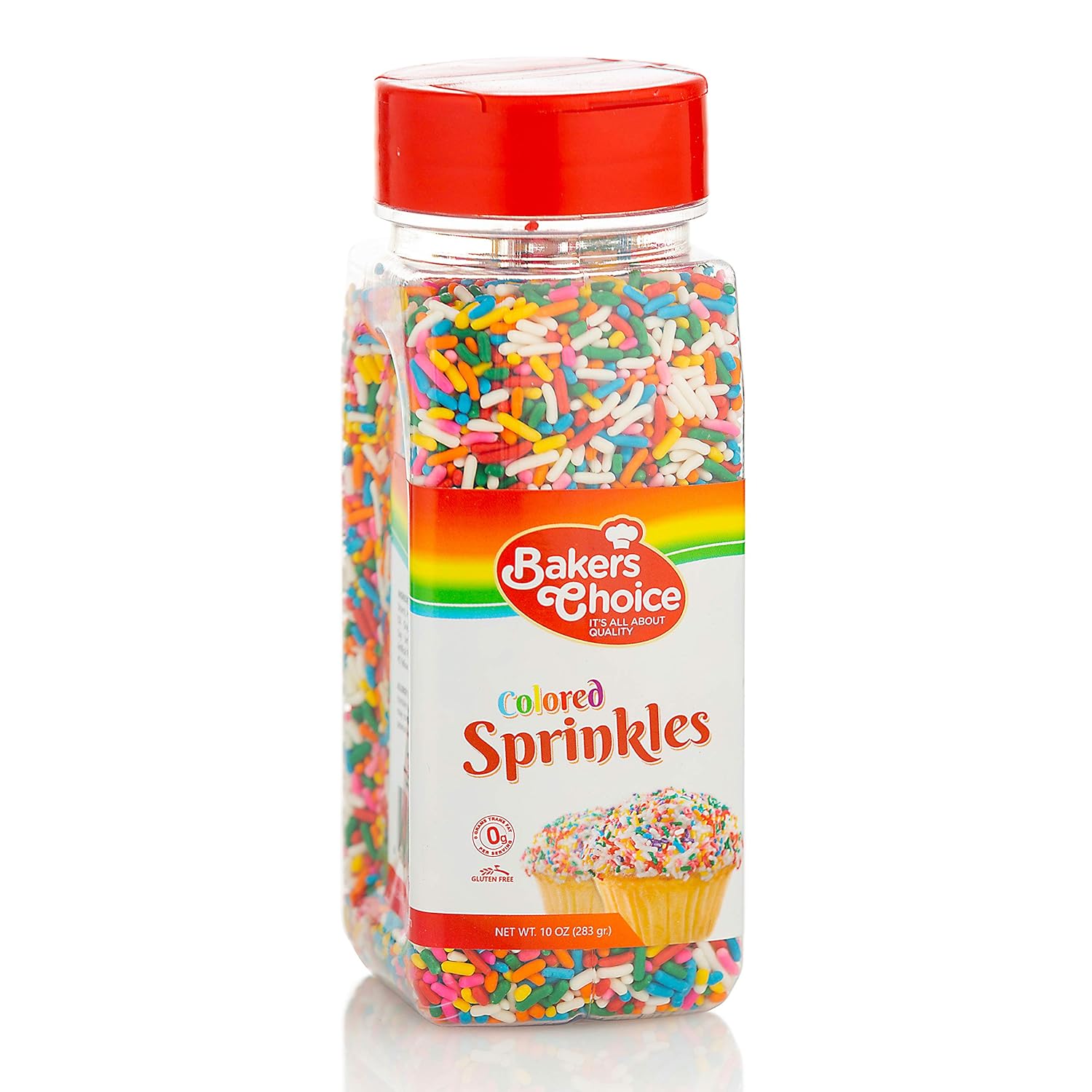 Amazon.com : Rainbow Sprinkles Colorful Jimmies – Dessert Topping For ...