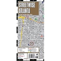 Tourist Map Downtown Atlanta Ga Streetwise Atlanta Map Laminated