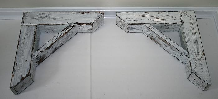 Amazon.com: Rustic Handmade Corbels Rustic White Corbels Set Of Corbels ...