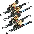 Amazon.com: Retractable Ratchet Straps 4 Pack, Ratchet Straps Self ...