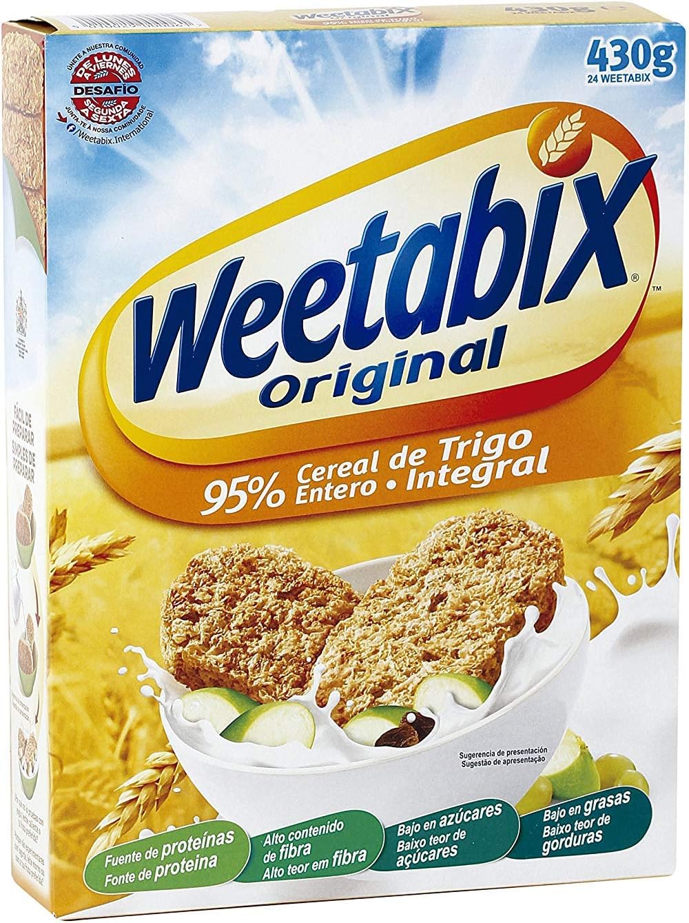 Weetabix Cereal de Desayuno de Trigo Entero - Original - 430 gr: Amazon ...