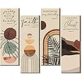 Amazon.com: Queekay 4 Pieces Bible Verses Wall Art Christian Boho Wall ...