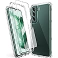 Amazon.com: KIOMY Clear Shockproof Case for Samsung Galaxy S22 5G with 2 Packs Tempered Glass ...