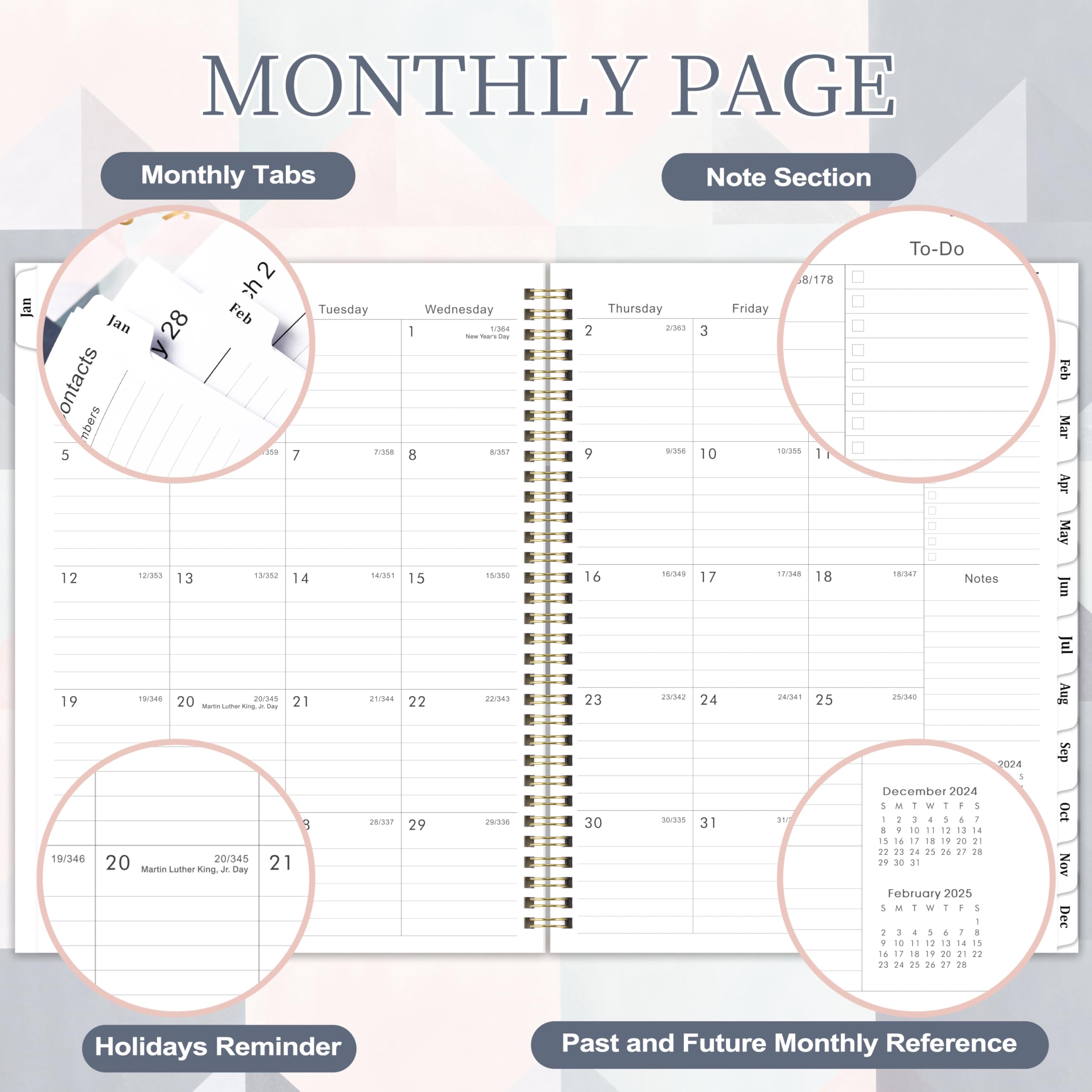 Mua 2025 Planner - 9" x 11" Planner Weekly and Monthly 2025, from JAN ...