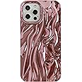 Amazon.com: Caseative for iPhone 12 Pro Max Case,Pleated Water Ripple Chrome Wave Pattern Soft ...