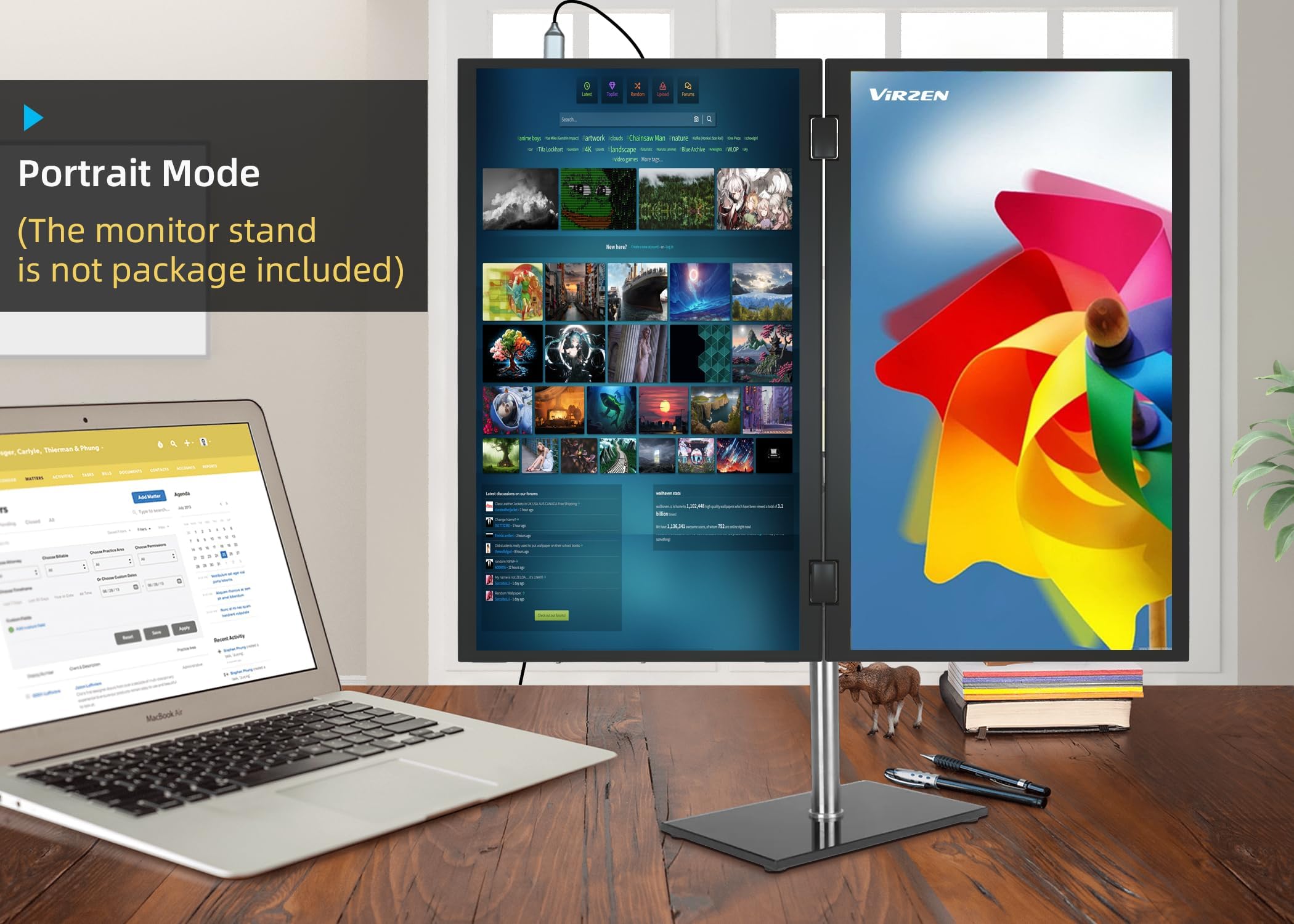 Mua Virzen Triple Screen 15.6" Portable Foldable Monitor Dual Screen ...