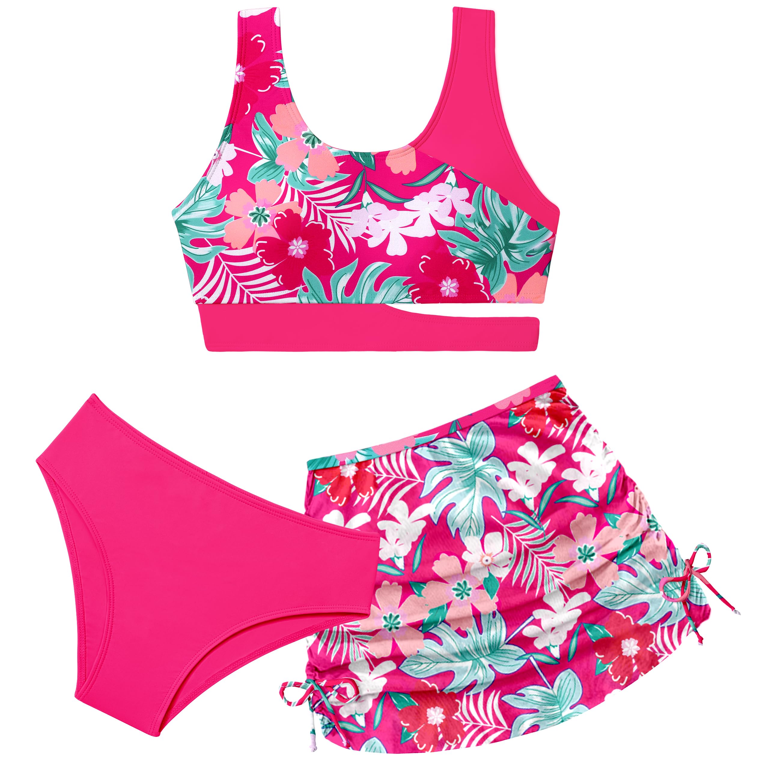 BAVADER Swimsuits for Teen Girls Cutout Tropical Floral Teen Girl ...