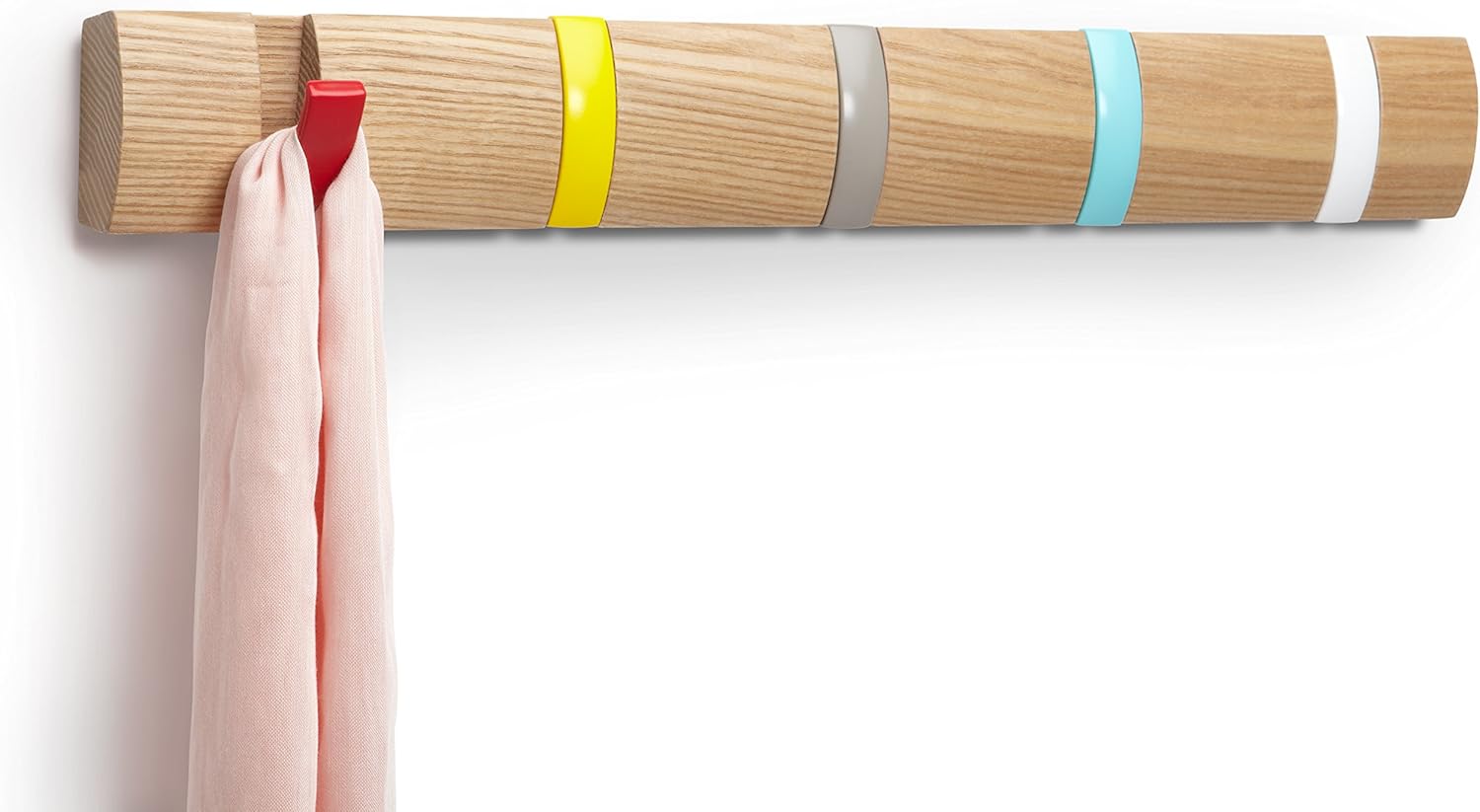 Umbra Flip Wall Mounted Hook System with Five Hooks, Multi-Colored ...