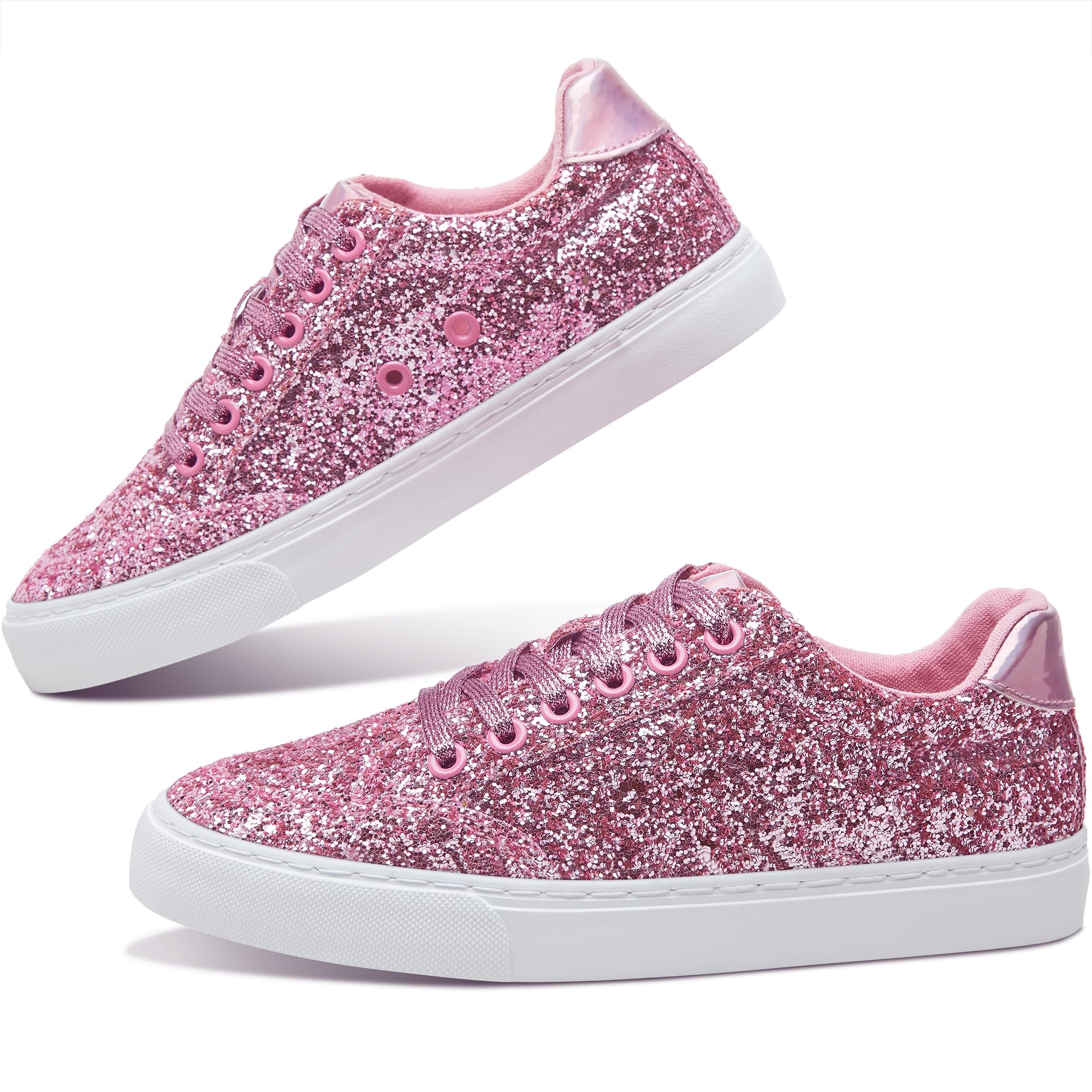 Jeekopeg Glitter Sparkly Fashion Sneakers Shoes Shiny Casual Shoes ...