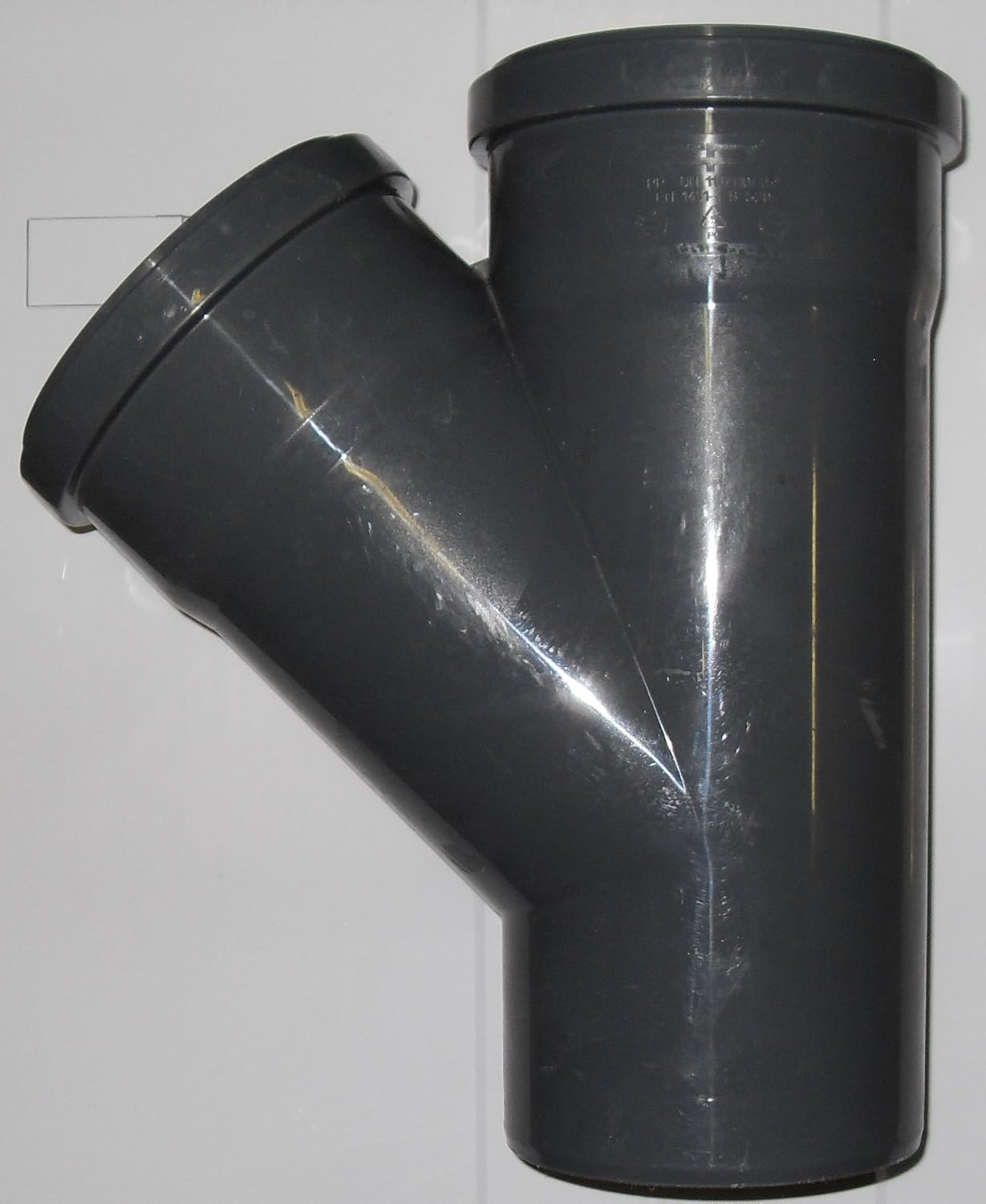 Soil Pipe Branch 110 mm with a 45 Degree 110 mm Inlet – Push Fit – Grey ...