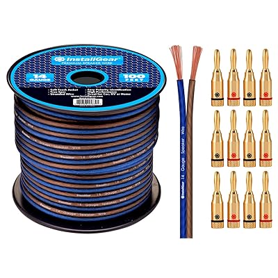 Buy InstallGear 14 Gauge AWG 100ft Speaker Wire True Spec and Soft ...