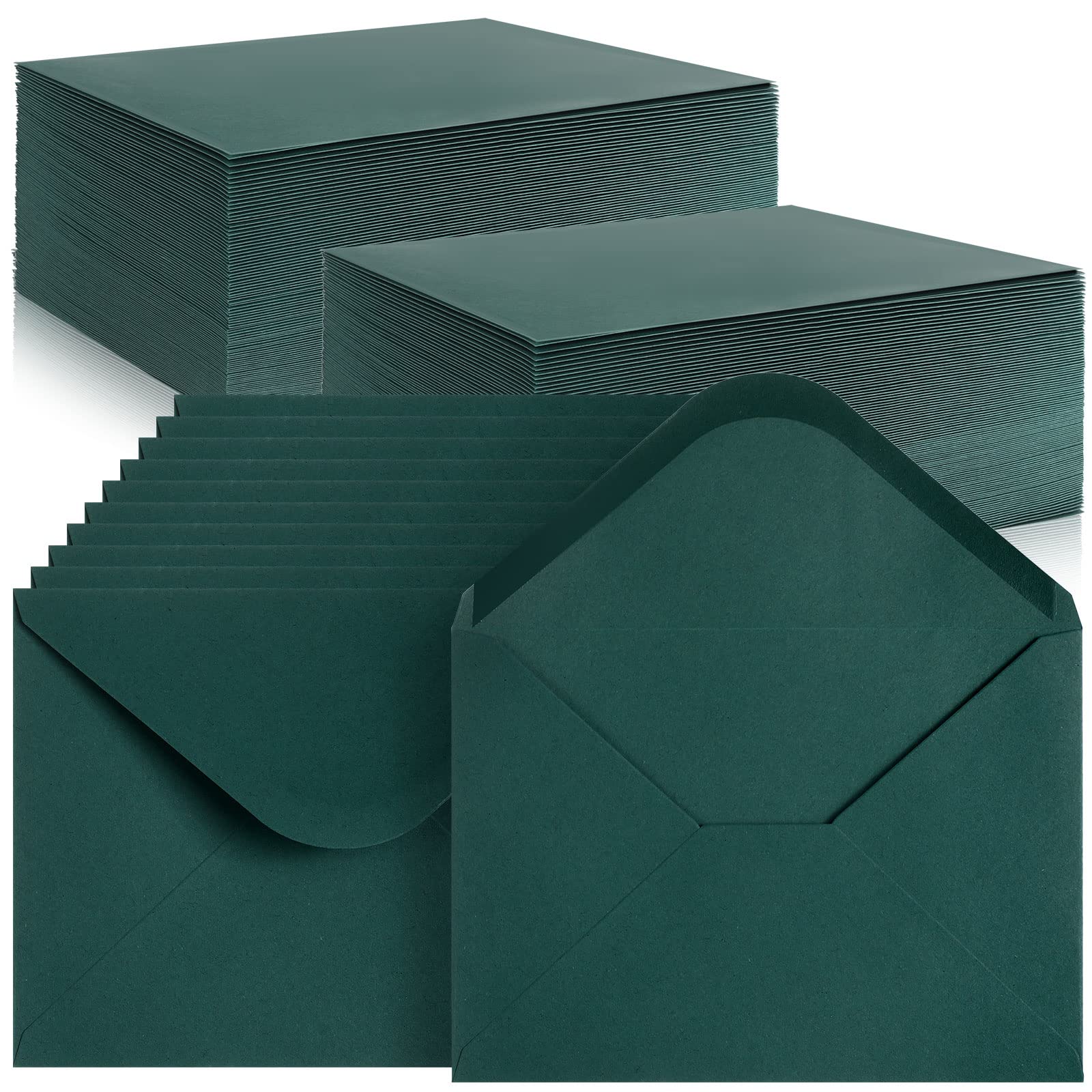 Jutom 250 Pcs A7 Wedding Gift Cards 5x7 Envelopes V Flap Invitation ...
