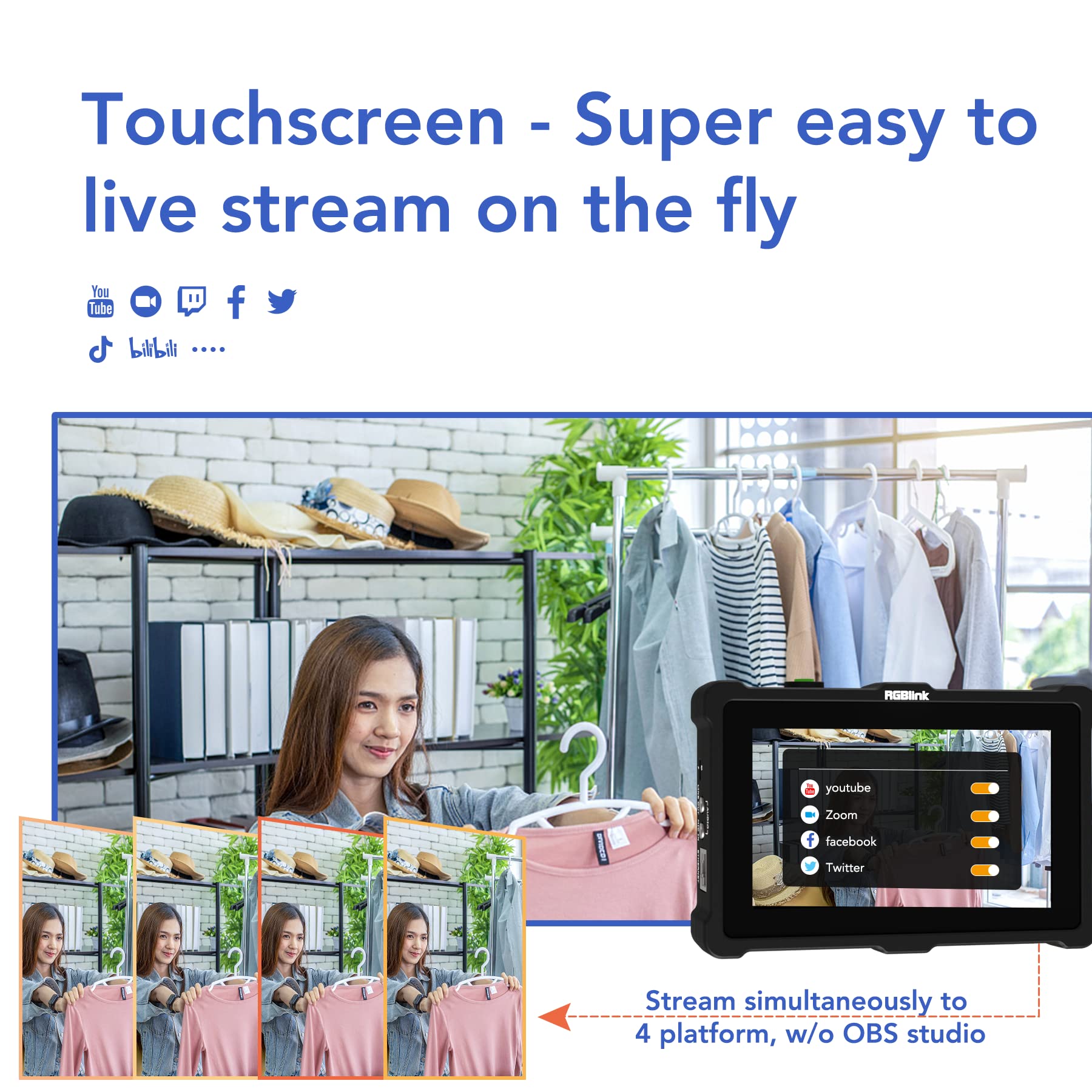 Mua RGBlink TAO 1pro NDI Video Switcher Live Video Streaming Encoder Decoder Stream ...