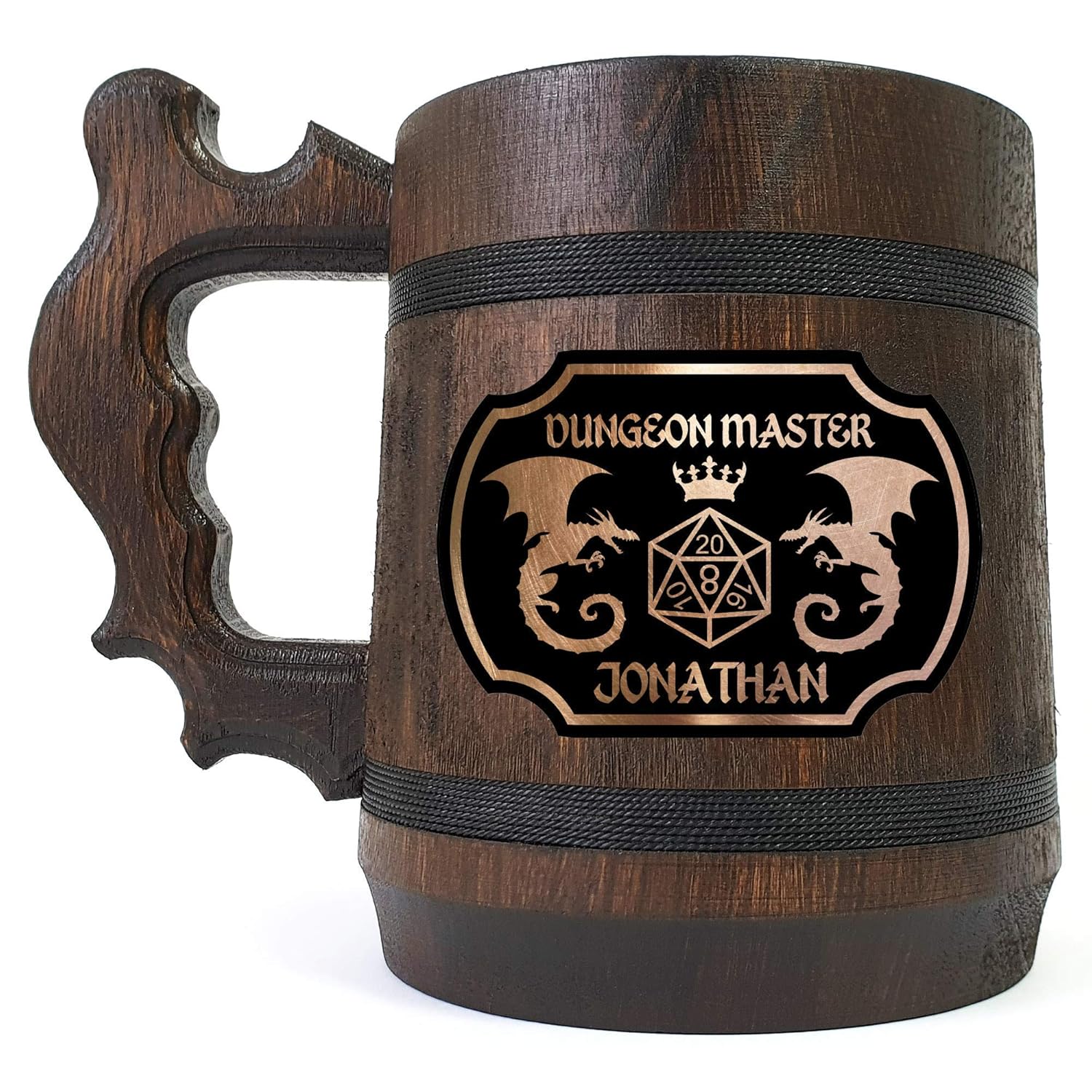 Amazon.com: Dungeon Master Wooden Beer Mug, Dungeons & Dragons Beer ...