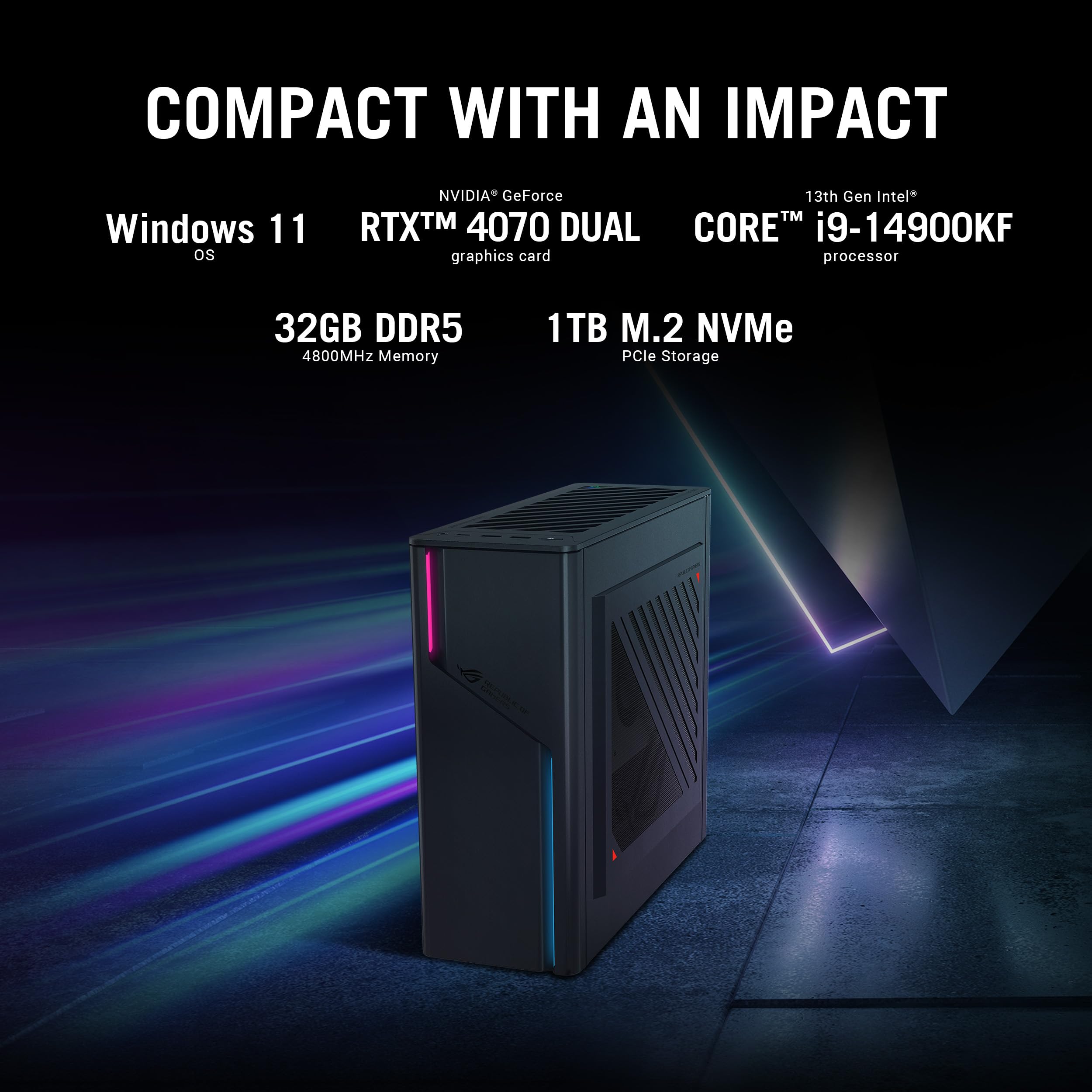 Mua ASUS 2023 ROG G22CH Gaming Desktop PC, Small Form Factor, Intel ...